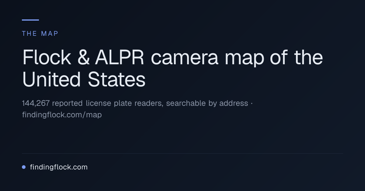 Flock & ALPR Camera Map of the United States · Finding Flock